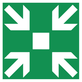 Panneau de signalisation point de rassemblement – pour les évacuations