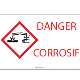 "Pictogramme Corrosif GHS05 - Protégez-vous!"