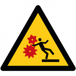 Pictogramme Attention danger mécanique