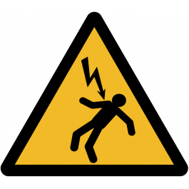 Panneau danger électrocution - Triangle jaune avec éclair noir ...