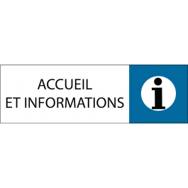 Plaque de porte classique Accueil et informations