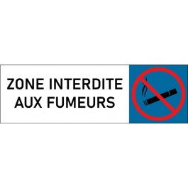 Plaque de porte classique Zone interdite aux fumeurs