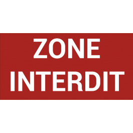 Pictogramme ZONE INTERDIT