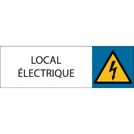 Plaque de porte classique Local électrique