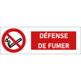panneau rectangle Défense de fumer