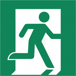 panneau de signalisation Sortie de secours-droite