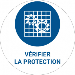 Panneau pictogramme Vérifier la protection