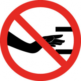 Pictogramme Ne pas mettre la main