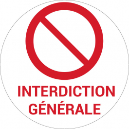 Panneau pictogramme Interdiction générale