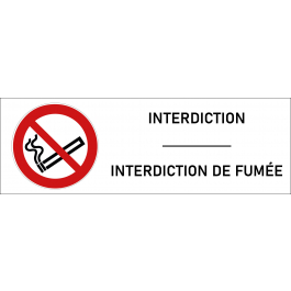 Interdiction de fumée - format rectangle