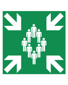 Panneau pictogramme point de rassemblement iso 7010