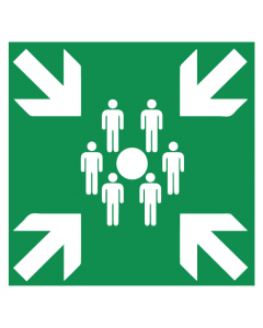 Panneau pictogramme point de rassemblement iso 7010