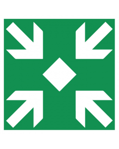 Panneau pictogramme point de rassemblement iso 7010