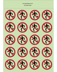 Pictogramme Ne pas courir - Interdiction protection sécurité ...