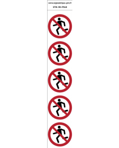 Pictogramme Ne pas courir - Interdiction protection sécurité ...