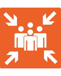 Pictogramme point de rassemblement - Pictogramme panneau point de ...