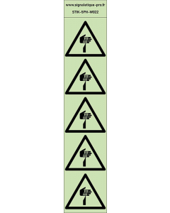Pictogramme Éléments pointus, risque de coupure de la main - Danger ...