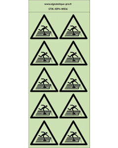 Pictogramme toit fragile - Danger corporel : Panneaux et autocollants ...