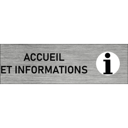 Plaque de porte Accueil et informations