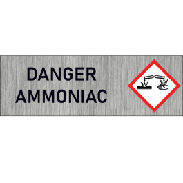 "Pictogramme Danger Ammoniac - Signalétique GHS05 Clair"