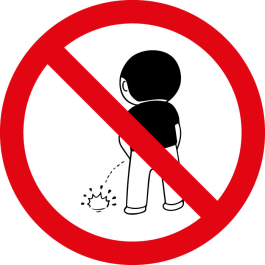 Pictogramme Défense d'uriner