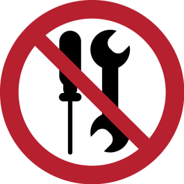 Pictogramme Maintenance par l’utilisateur interdite
