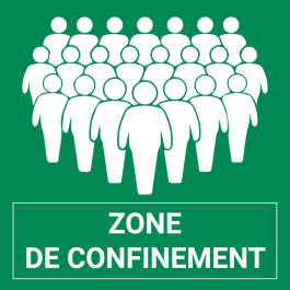 Pictogramme Panneau Zone de Confinement