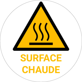 Panneau pictogramme Surface chaude