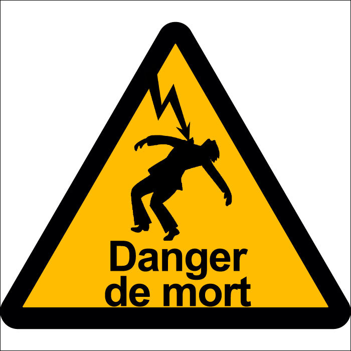 Pictogramme Danger de mort par électrocution