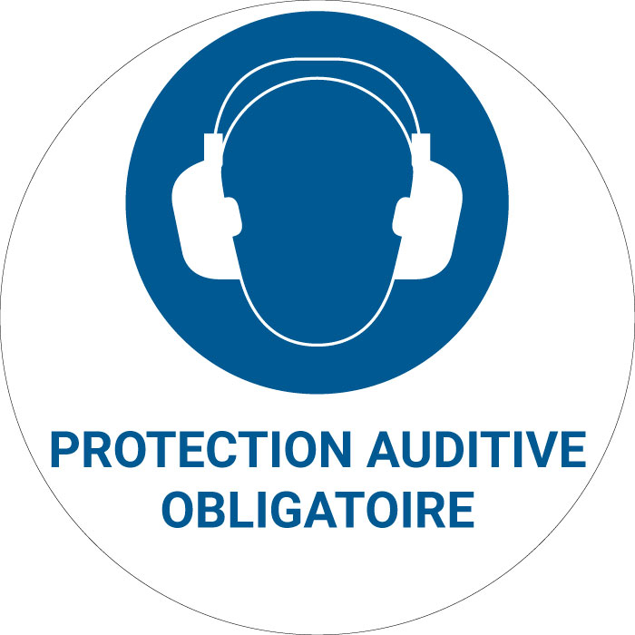 Panneau pictogramme Protection auditive obligatoire