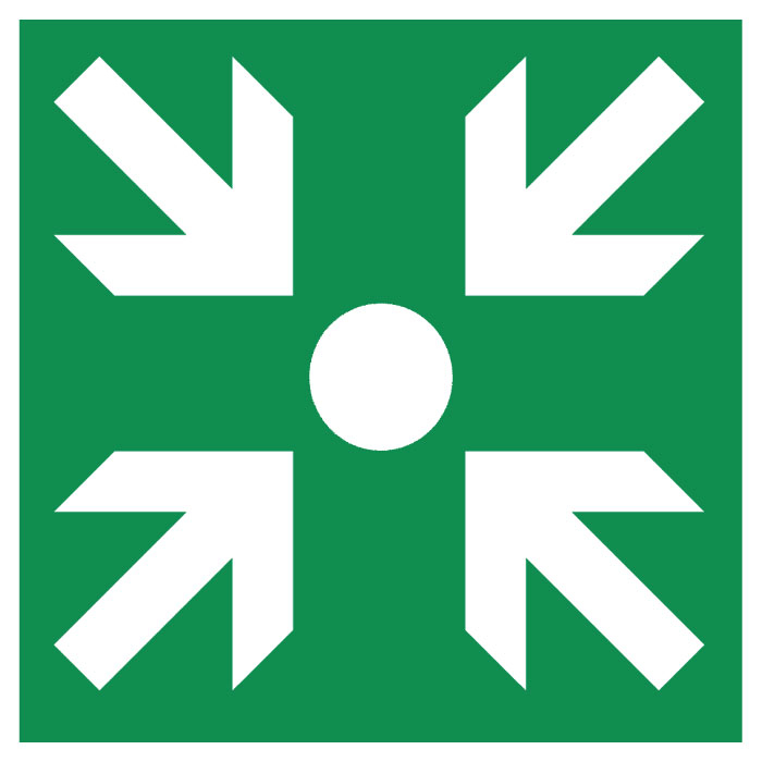 Panneau vert point de rassemblement - Indispensable pour une évacuation ...