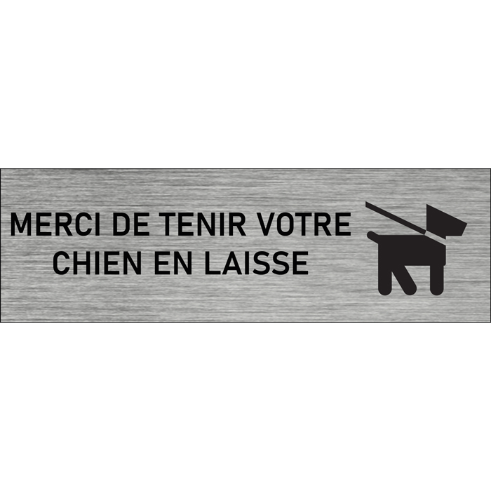 Plaque de porte Merci de tenir votre chien en laisse