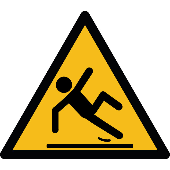 Pictogramme chute sol glissant - Prévention des accidents