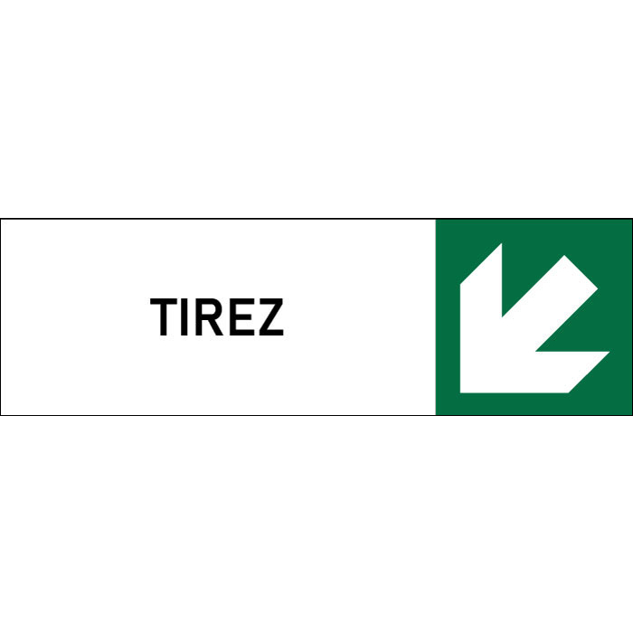 panneau rectangle Tirez