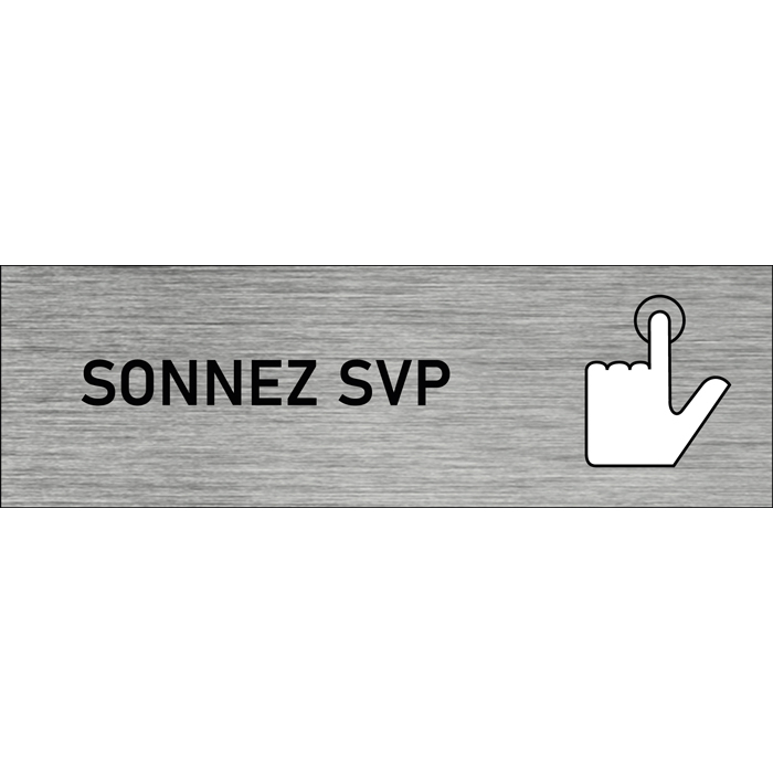 Plaque de porte Sonnez SVP