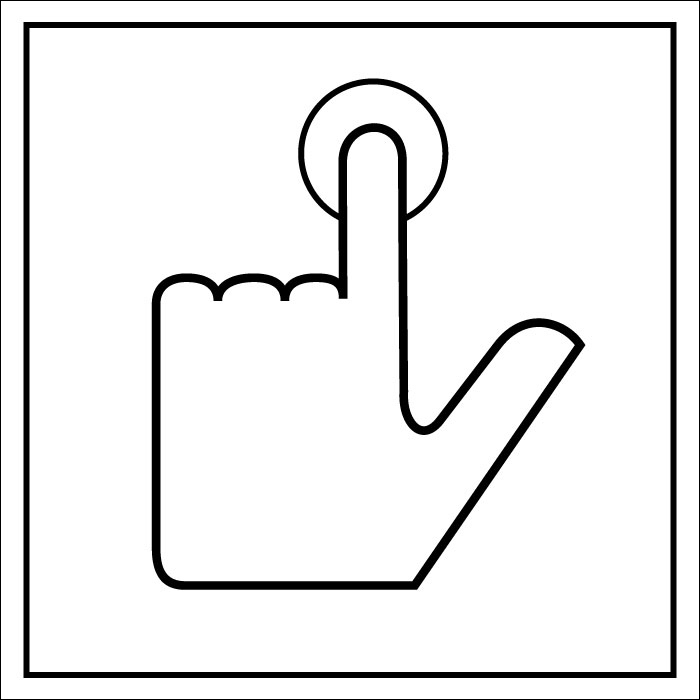 Plaque de porte carrée Sonnez SVP