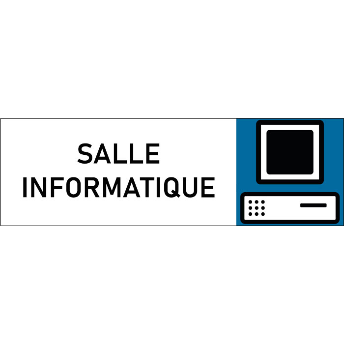 Plaque salle-informatique format rectangle