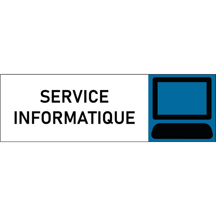 Plaque de porte rectangulaire Service informatique