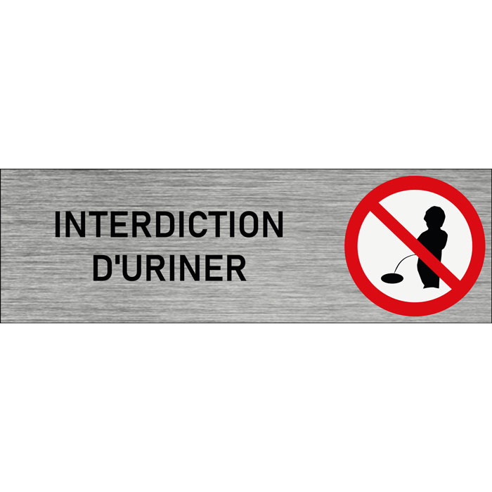 Plaque de porte Interdiction d'uriner