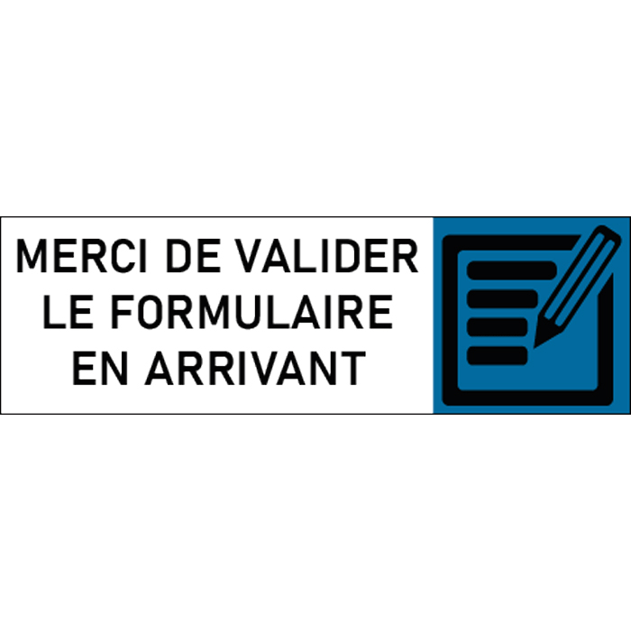 Plaque de porte classique Merci de valider le formulaire en arrivant