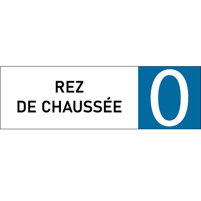 Plaque de porte classique Rez de chaussée