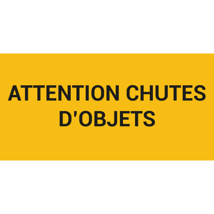 Pictogramme ATTENTION CHUTES D’OBJETS