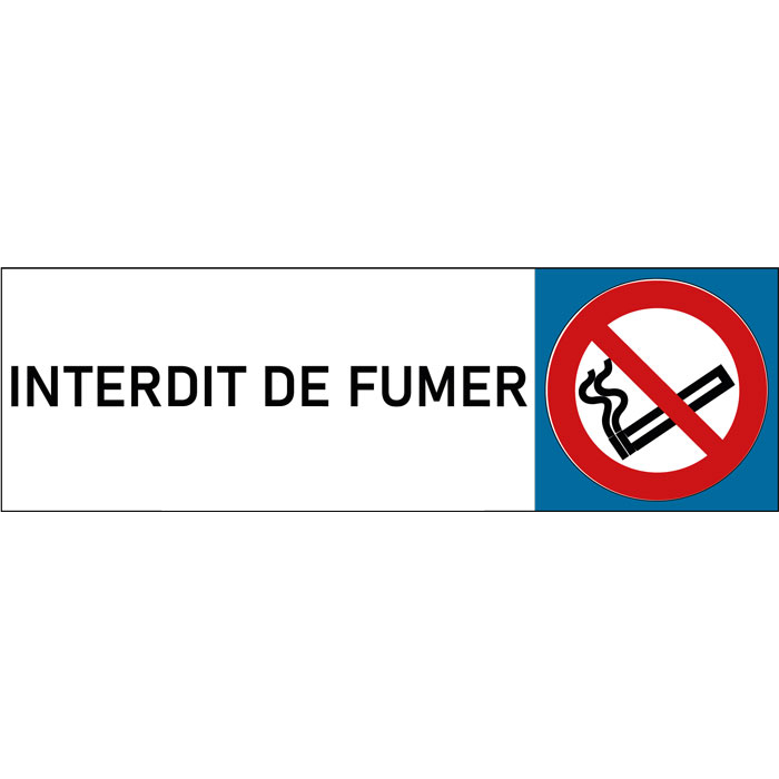 Plaque de porte classique Interdit de fumer