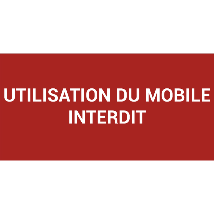 Pictogramme UTILISATION DU MOBILE INTERDIT