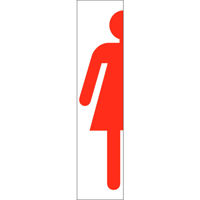 STICKER Toilette femme rouge