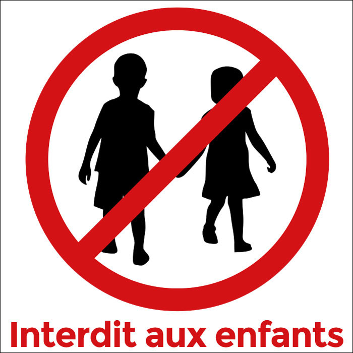 Pictogramme interdit-aux-enfants