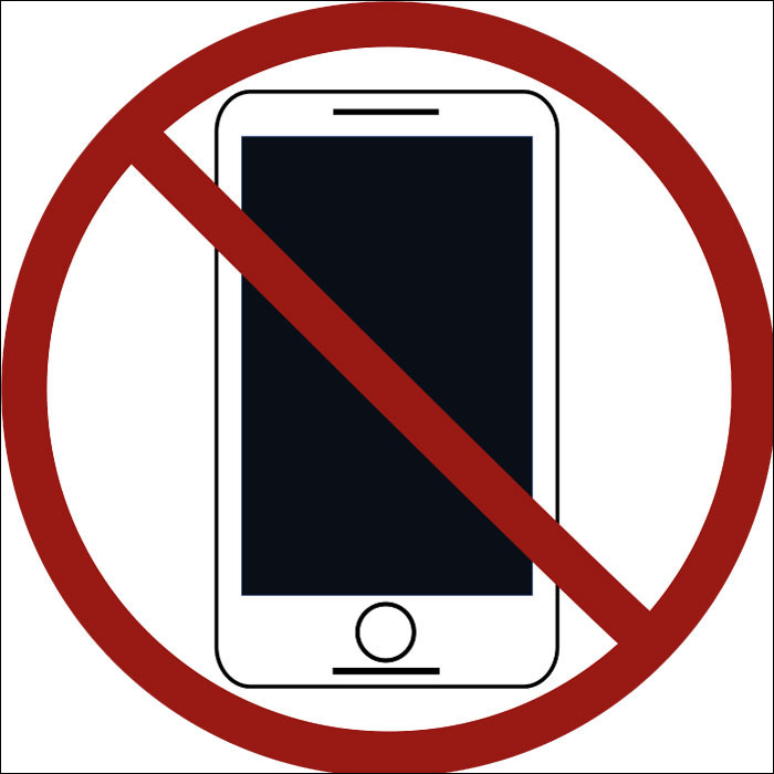 Pictogramme interdit téléphone portable