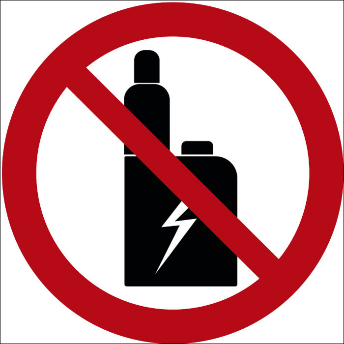 panneau de signalisation Interdiction de vapoter