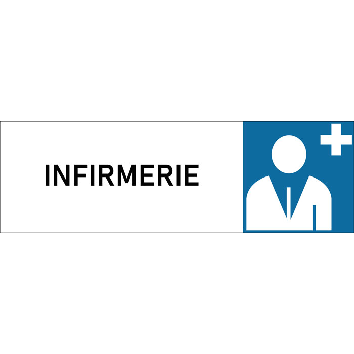 Plaque de porte classique Infirmerie