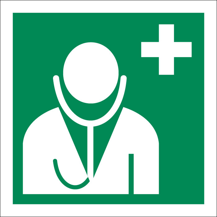 plaque infirmerie format carré